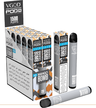 Mango Bomb Iced 1500 by VGOD Pod 1K - Vape Monkey DubaiUAE's Best