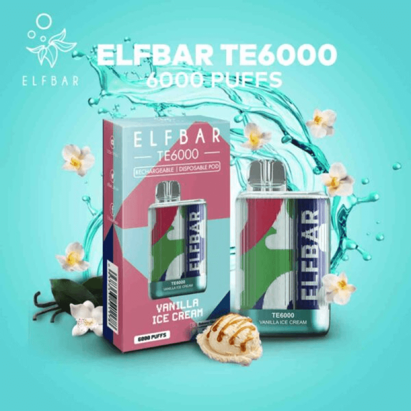 Elf Bar TE 6000 Vanilla Ice Cream - Vape Monkey Dubai