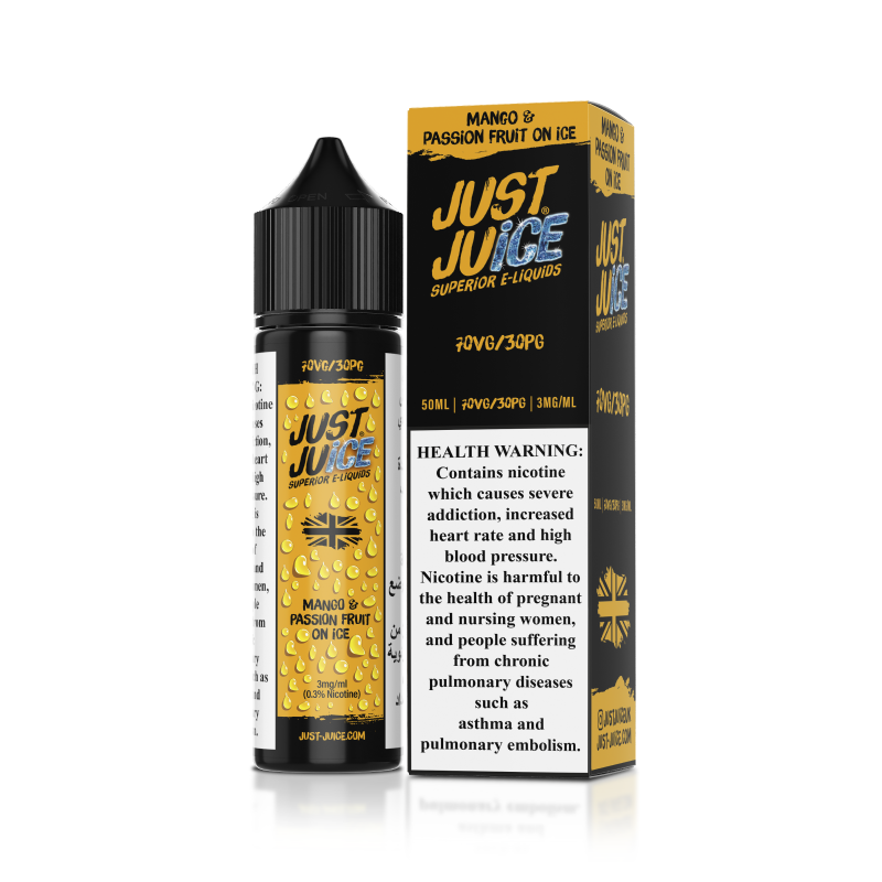 Mango Passion Fruit Ice 50ml by Just Juice - Vape Monkey Dubai