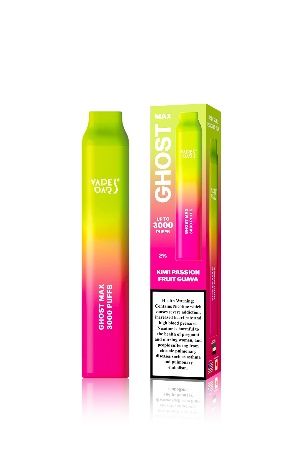 Kiwi Passion Fruit Guava by Ghost Max 3000 - Vape Monkey DubaiUAE's Best